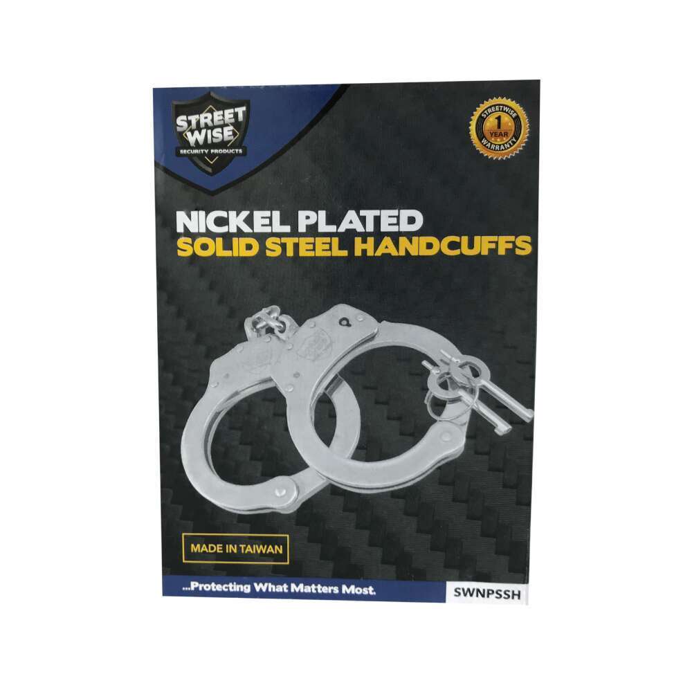 Nickel-plated Steel Handcuffs | Self Defense Mall