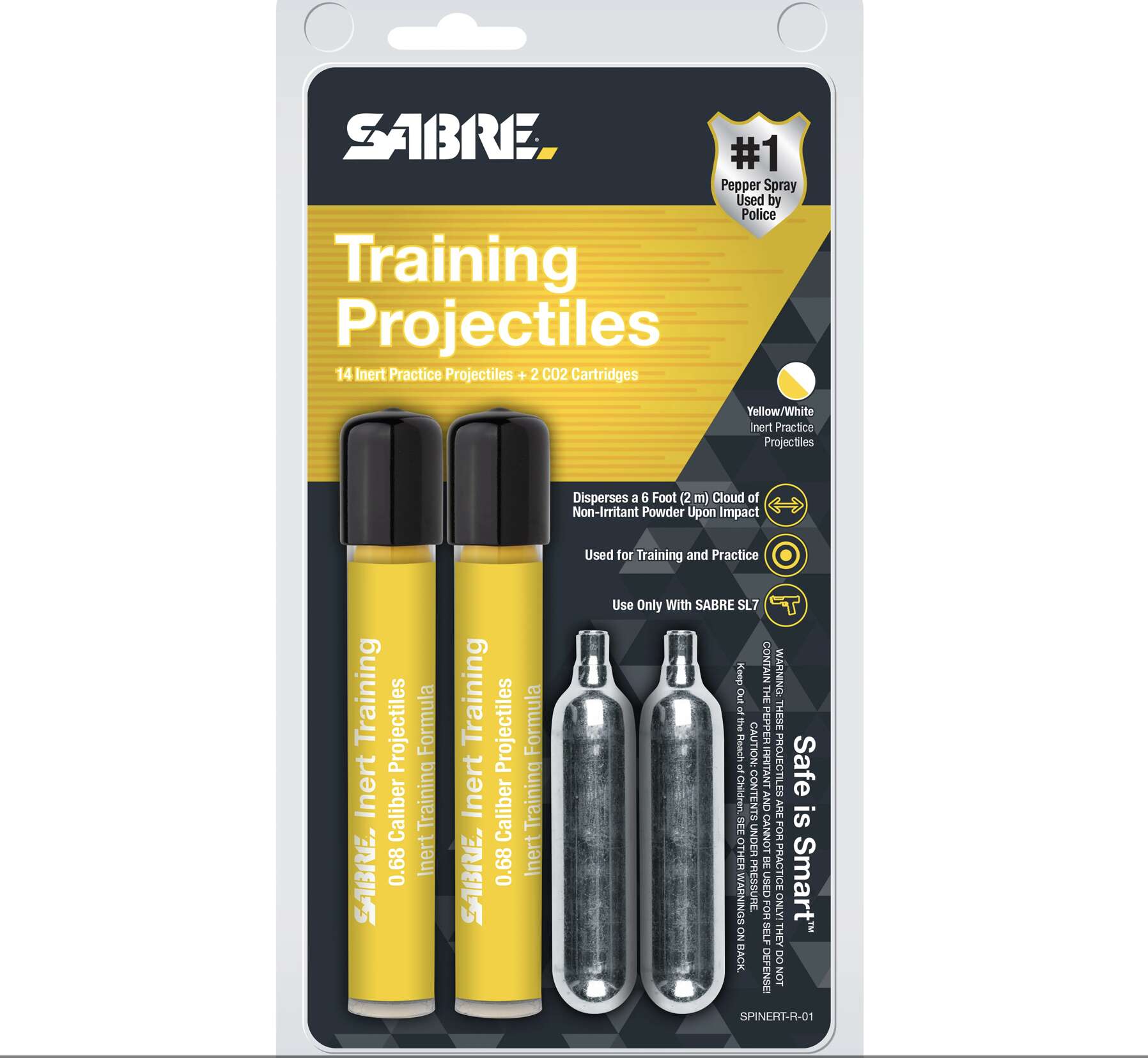 14 Inert Projectiles + 2 CO2 Cartridges | Self Defense Mall